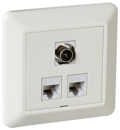 Kombinerat Antenn och RJ45 Exxact primo | Byggahus.se