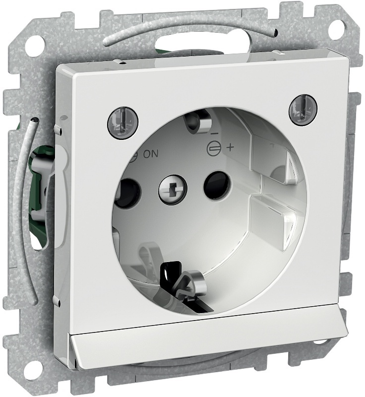 Schneider Exxact Vägguttag 1-vägs med nattljus