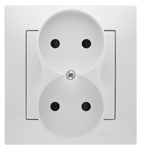 Kontakt Simon 54 Premium 2-vägsuttag inf Ojordat