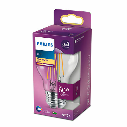 Philips LED Filament 7W (60W) E27 2700K